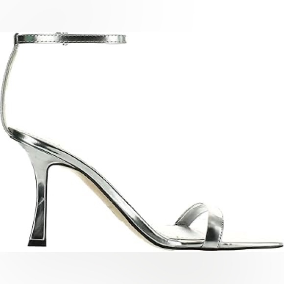 Shoes | Silver Open Toed Heels | Poshmark